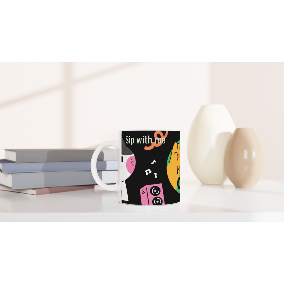 Happy Cat Ceramic Mug 11oz | Color Inside | Cat Lover Gift – MyPawShop ...